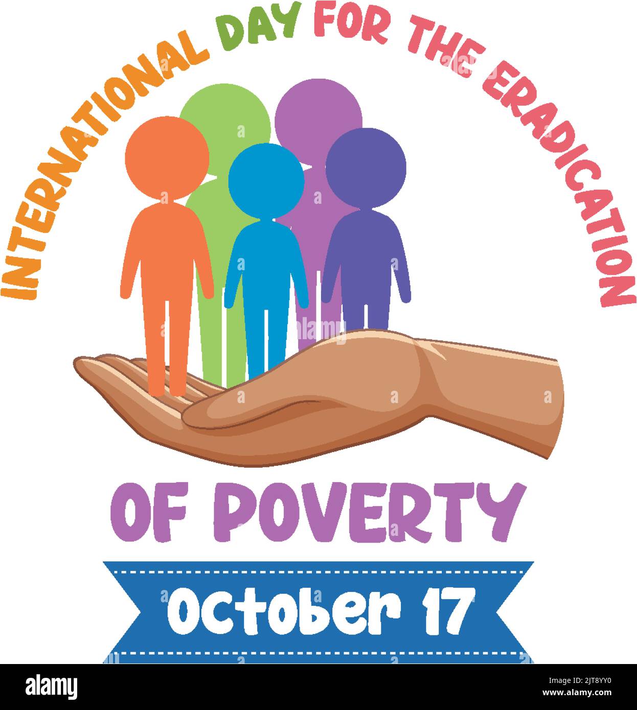 International Day For The Eradication Of Poverty Illustration Stock