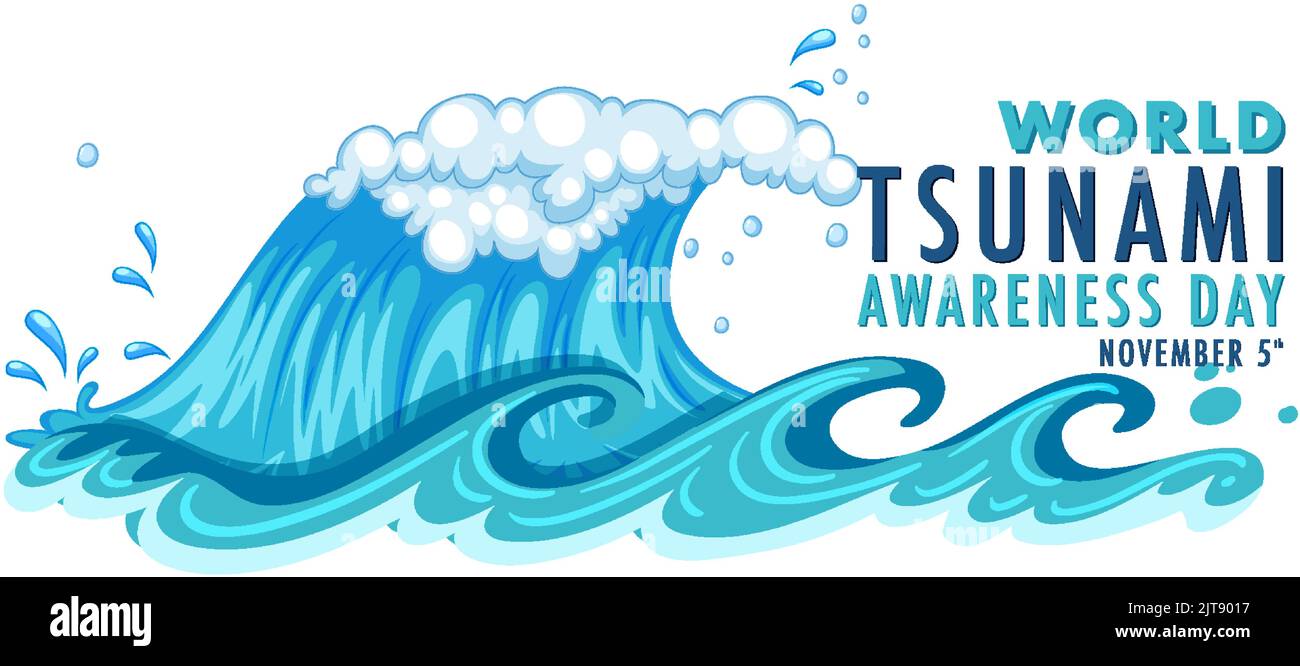 World Tsunami Awareness Day Banner Design illustration Stock Vector Image & Art - Alamy