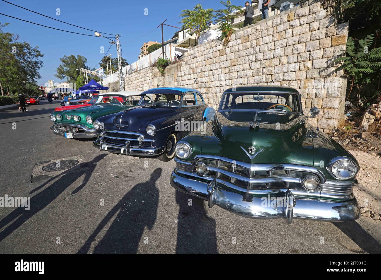 Beirut, Lebanon. 27th Aug, 2022. Classic cars are seen at an exhibition ...