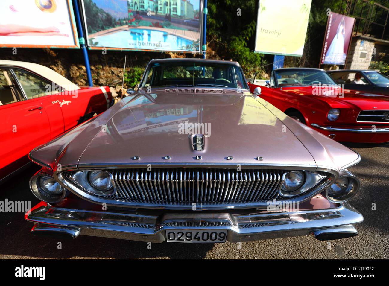 Beirut, Lebanon. 27th Aug, 2022. Classic cars are seen at an exhibition ...