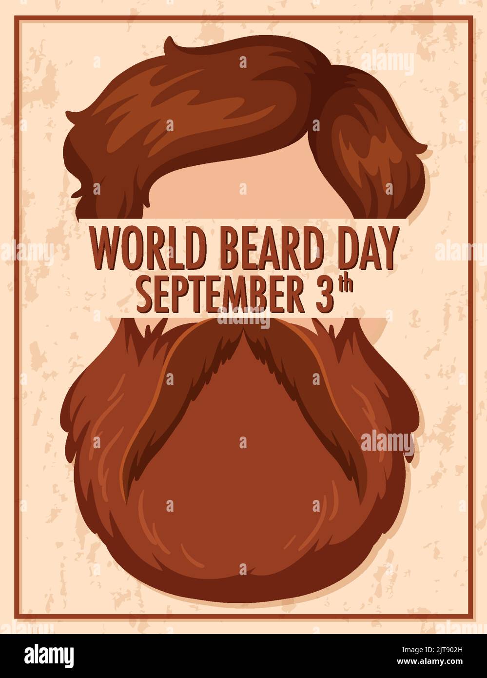 World Beard Day September 3 Poster Template illustration Stock Vector ...