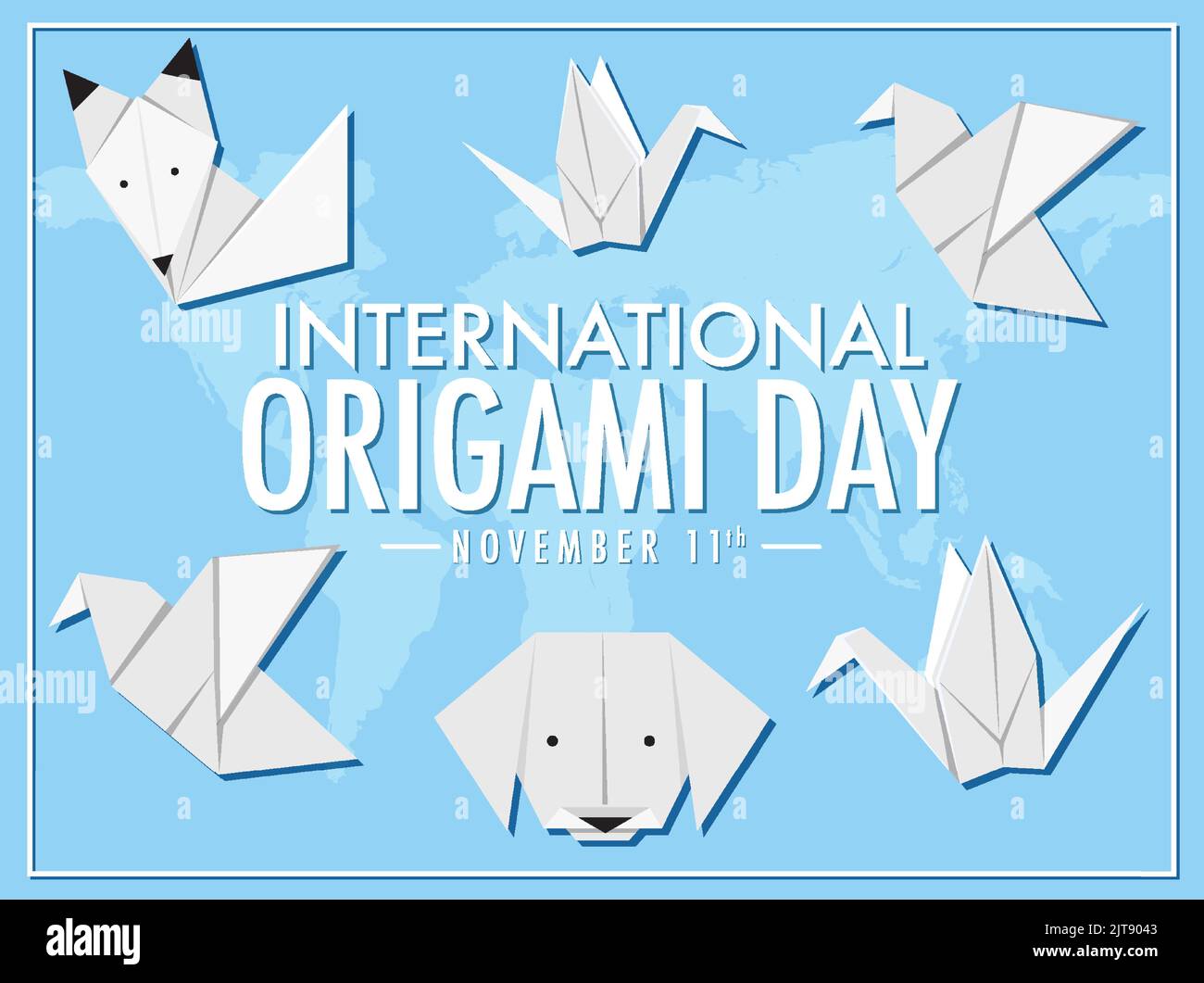 International Origami Day Logo Design illustration Stock Vector Image ...