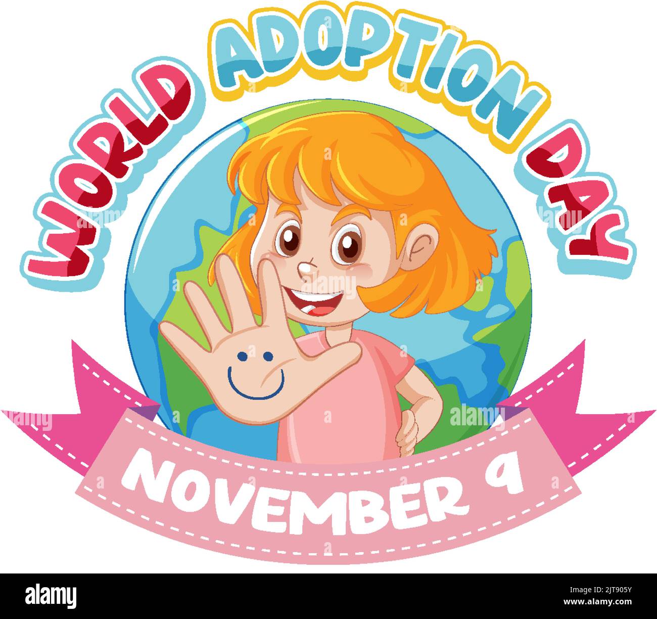 World Adoption Day Logo Design illustration Stock Vector Image & Art ...