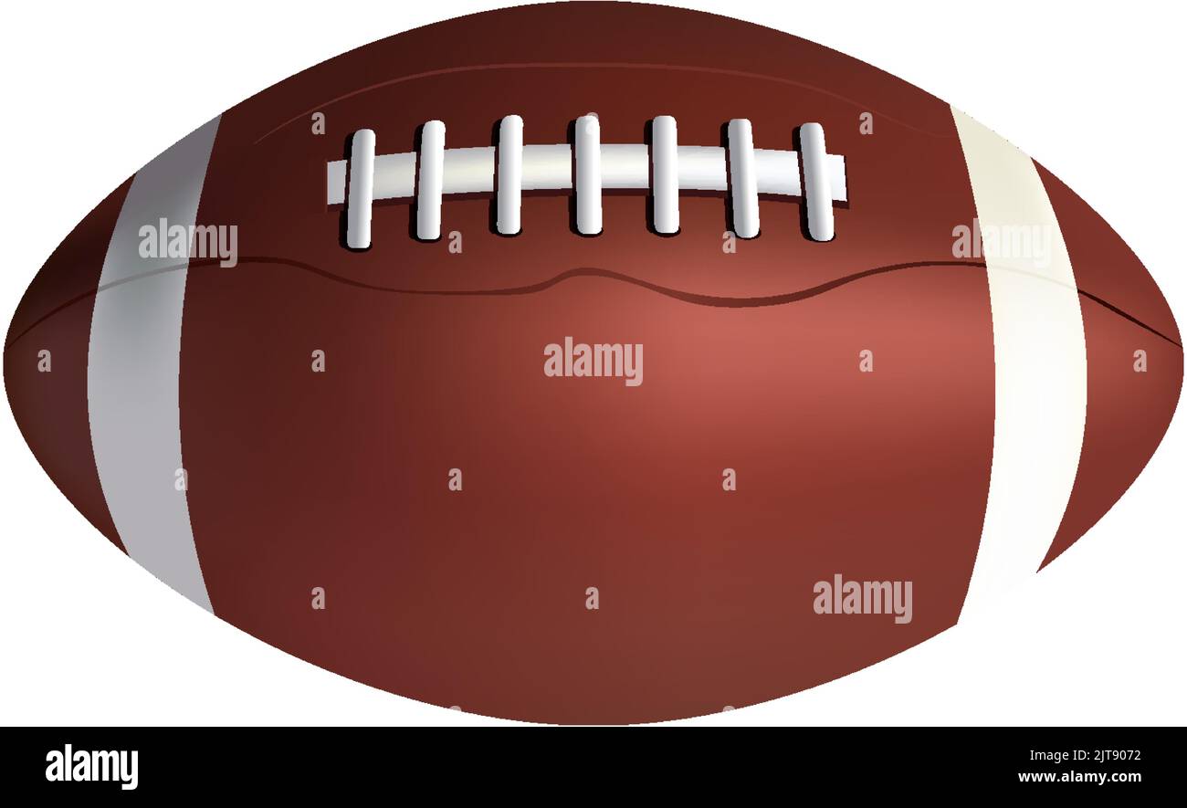 3D Rugby Ball Isolated illustration Stock Vector Image & Art - Alamy