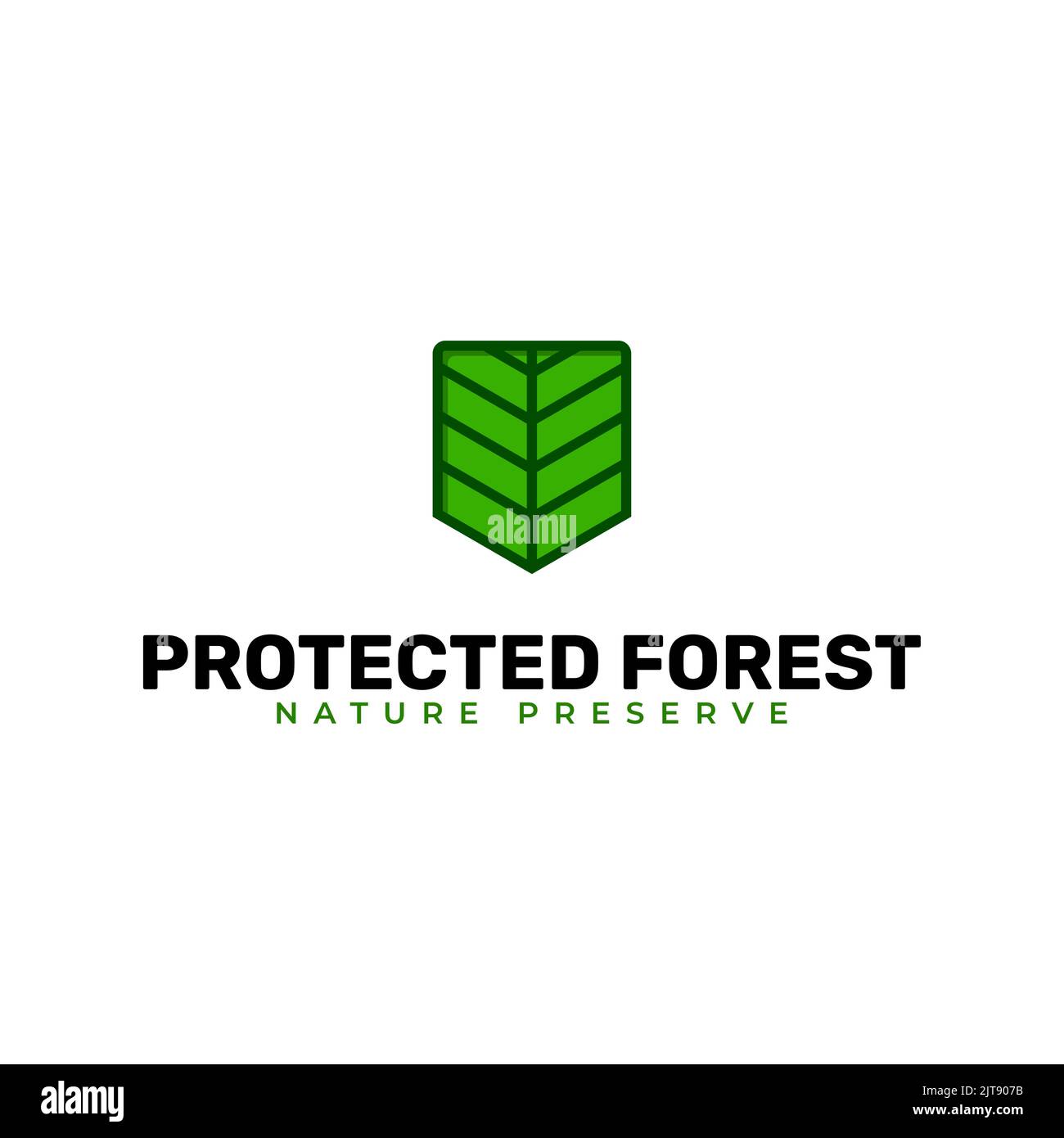 Nature protection logo vector with green leaf and shield icon Stock ...