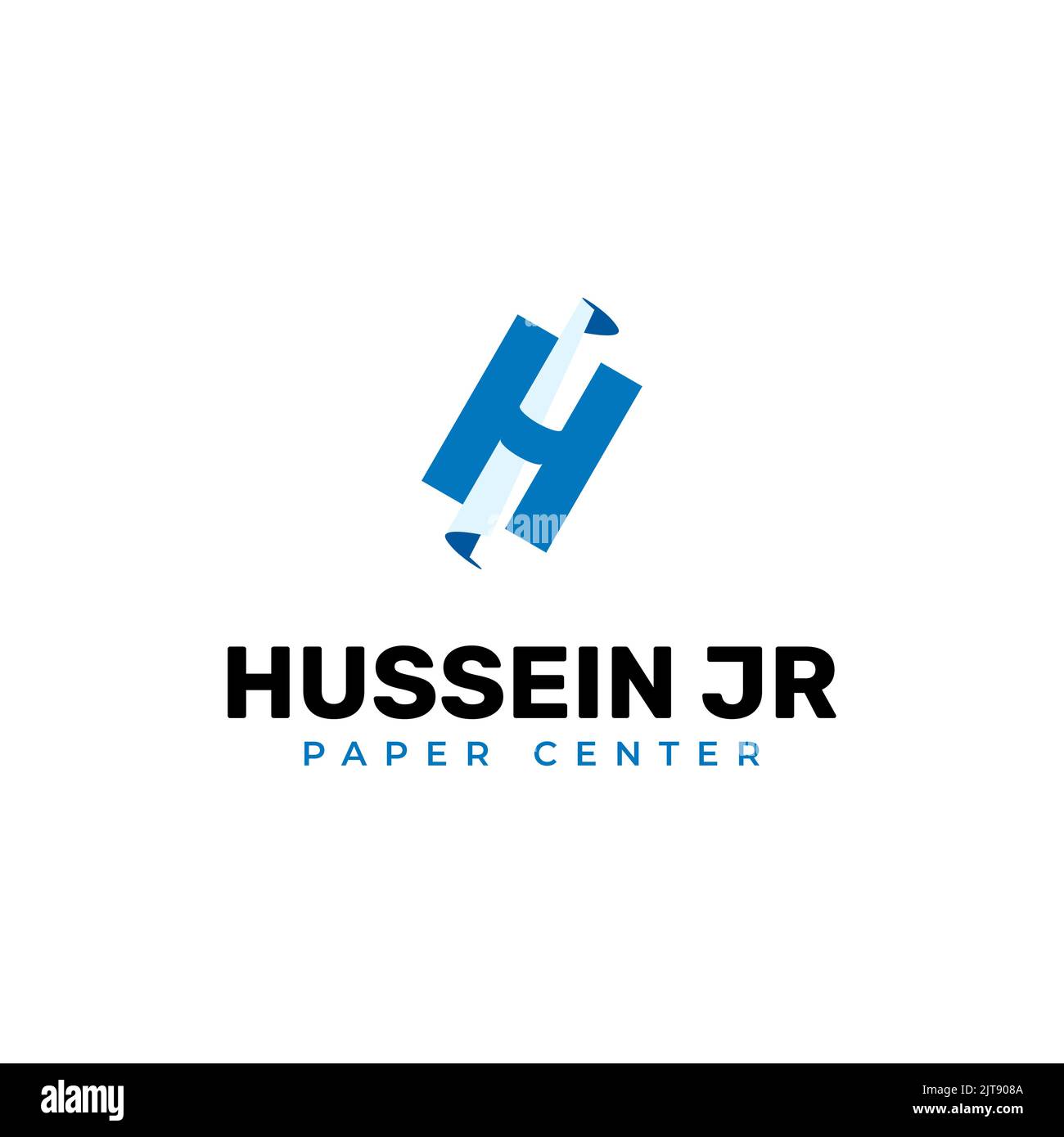 Creative Illustration modern H paper sign geometric logo design ...