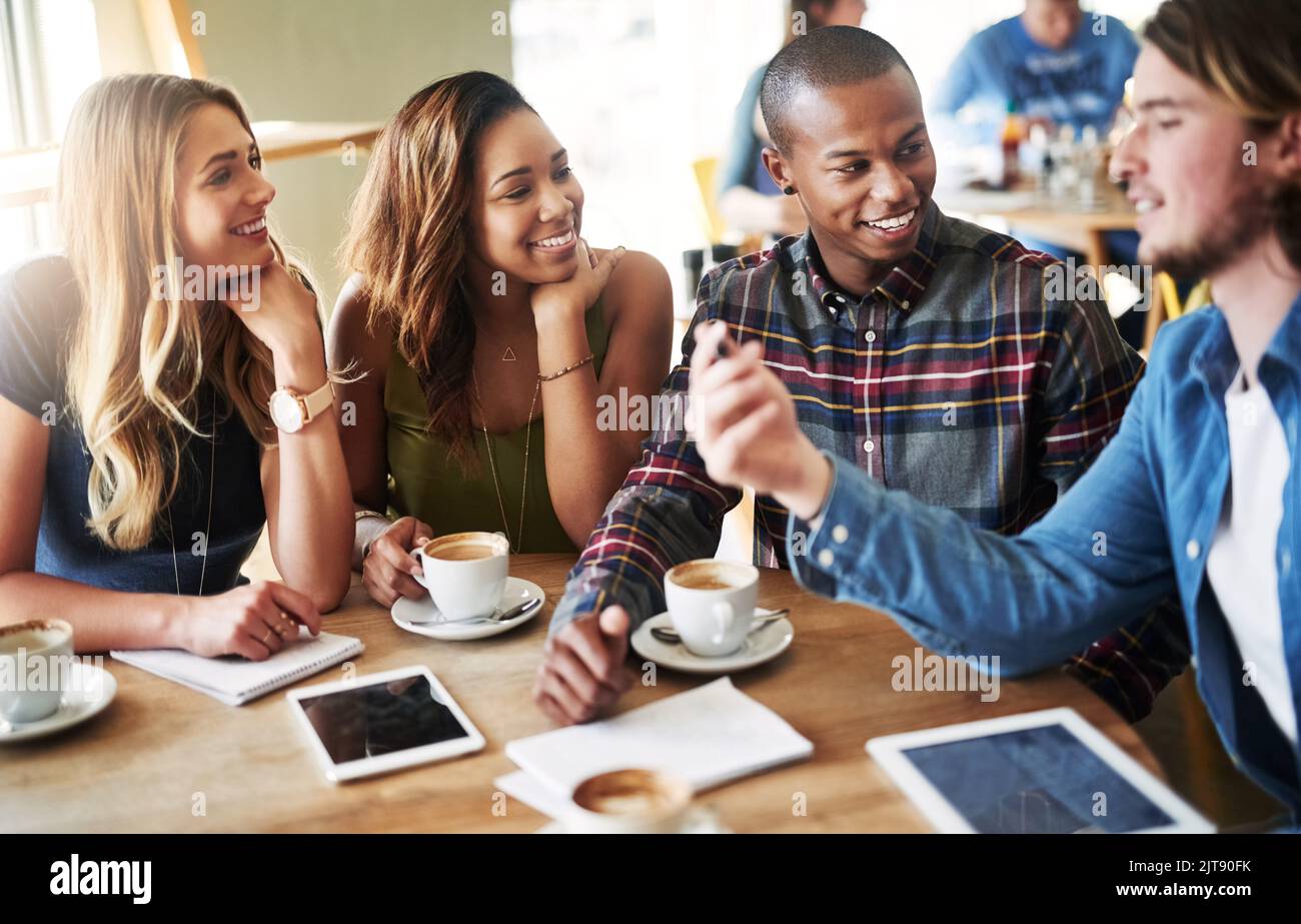 The best of friends make the best of times. a group of friends catching ...