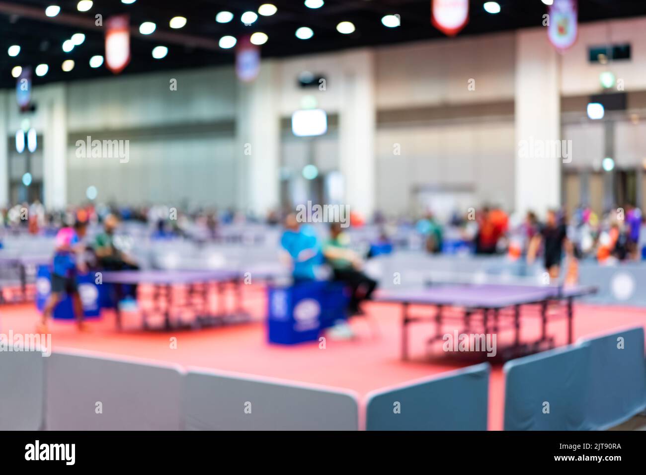 Defocus blur background of Table Tennis tournament competition in an ...