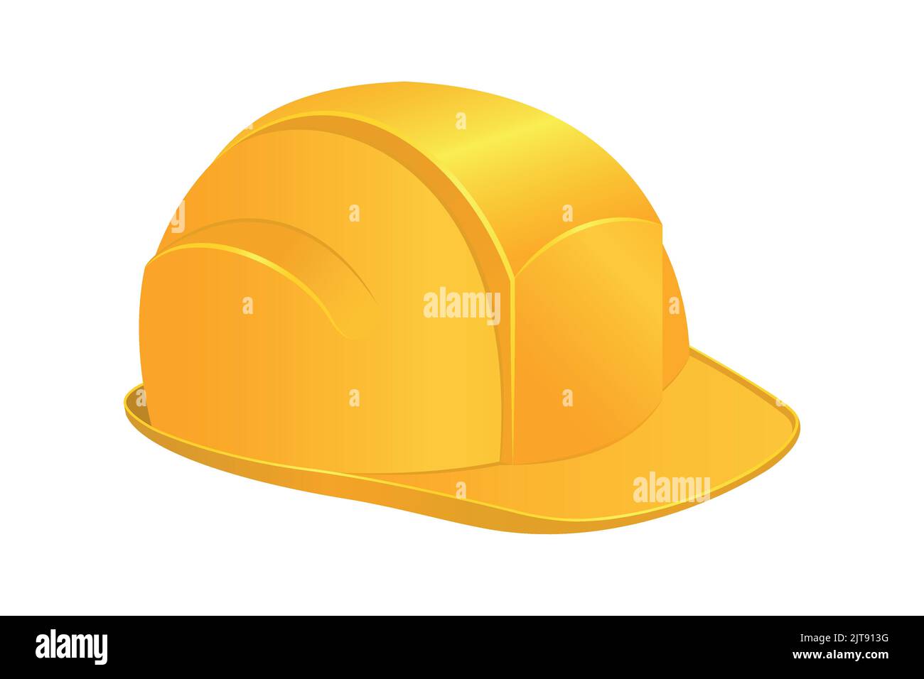 Yellow safety helmet design. Industrial helmet for construction worker ...