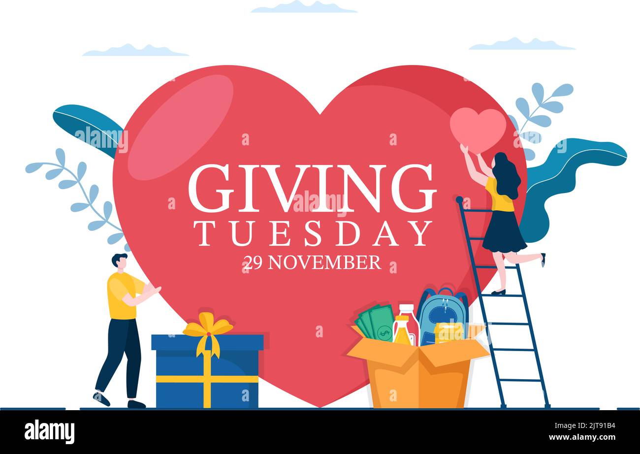 Happy Giving Tuesday Celebration with Give Gifts to Encourage People to ...