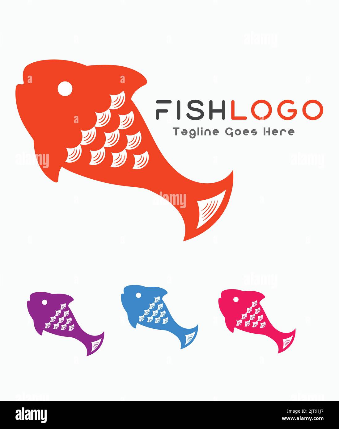 fish logo fish vector illustration creative fishing animal mammal cute ...