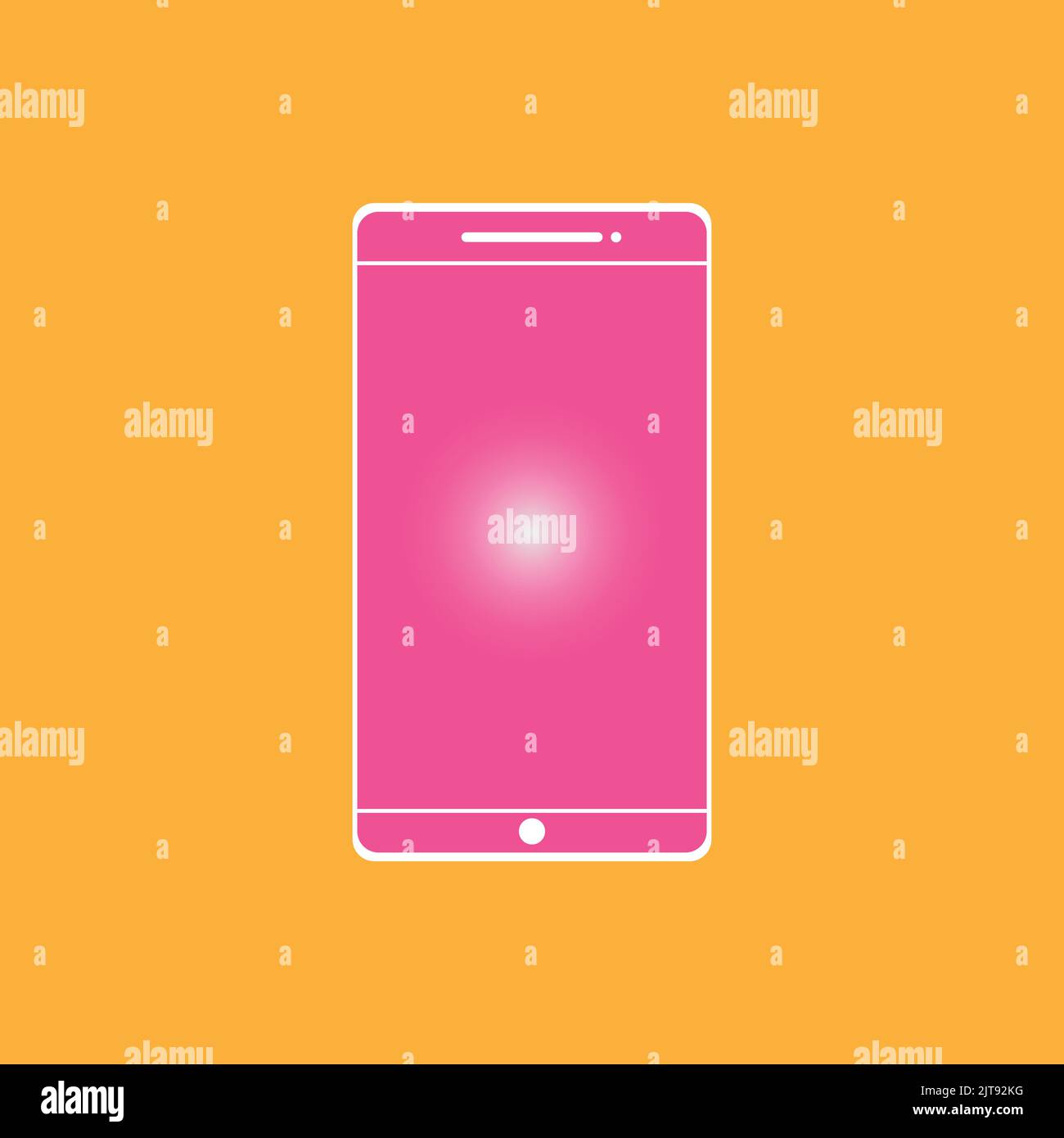 Mobile phone template design technology sticker icon Stock Vector Image ...