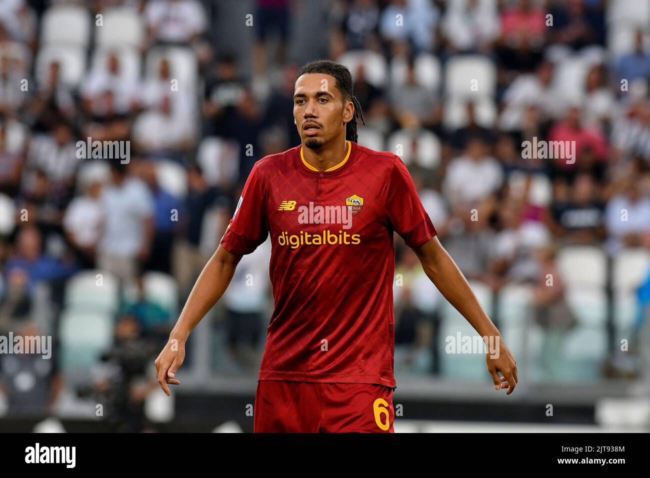 Chris Smalling of AS Roma looks on during the Serie A 2022/23 match ...