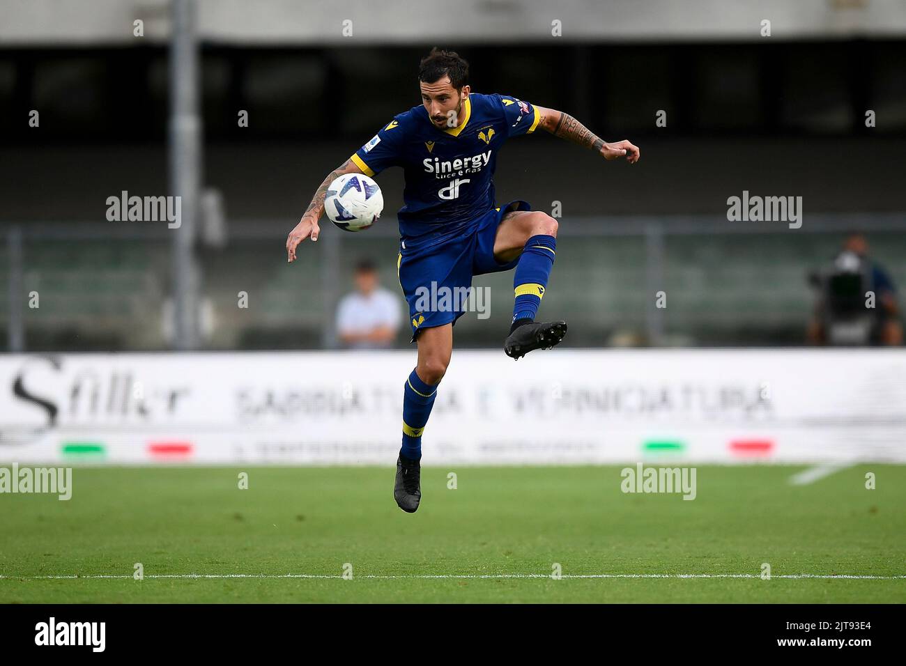 Verona, Italy. 28 August 2022. Federico Ceccherini of Hellas Verona FC ...