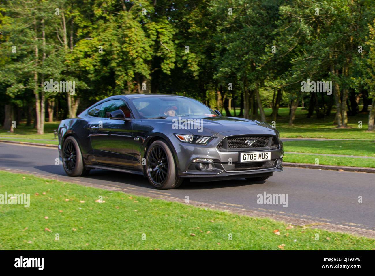 2015 Grey FORD MUSTANG 5000cc fastback; arriving at the annual Stanley ...