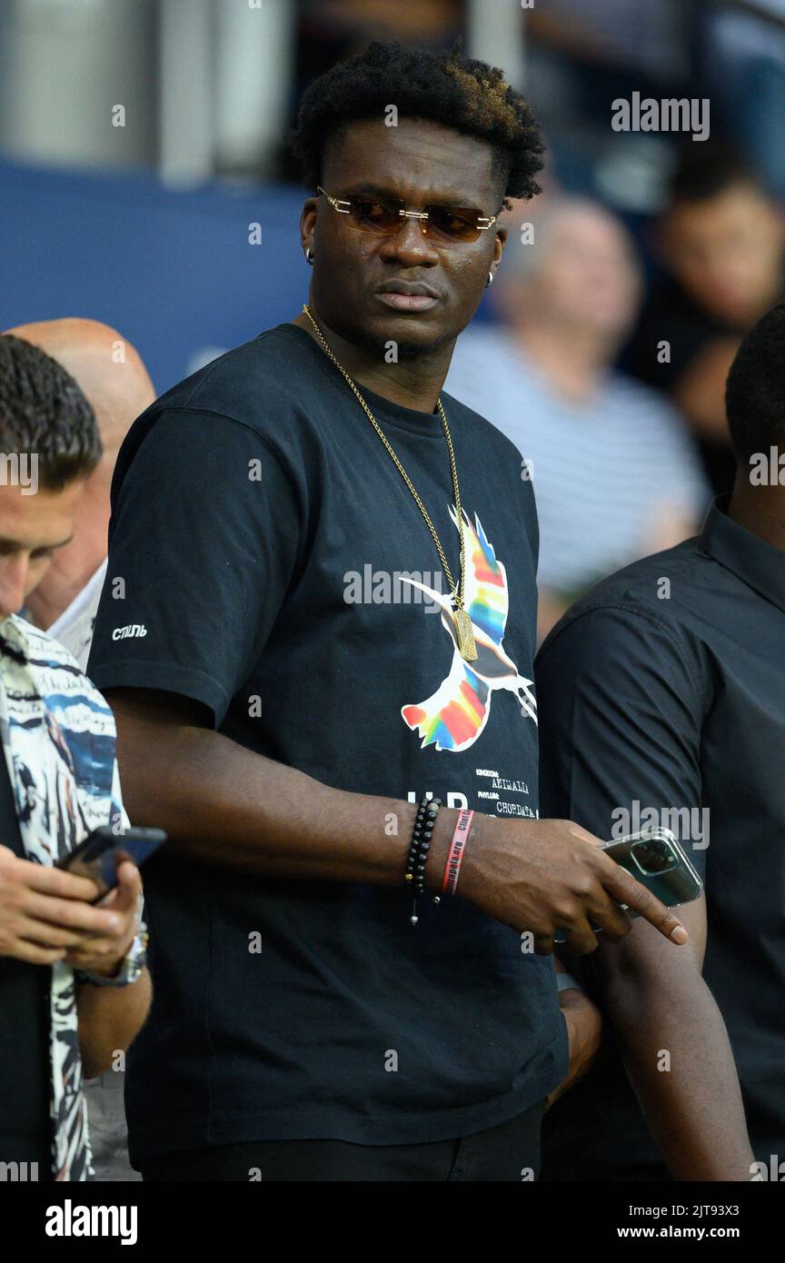 Paris, France. 28th Aug, 2022. Clint Capela (Atlanta Hawks) attends the ...