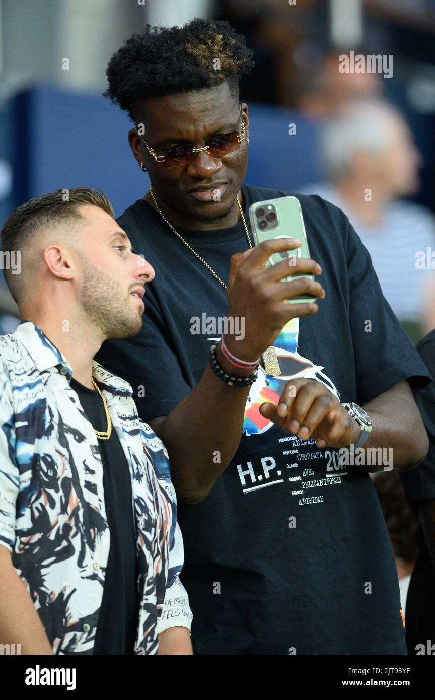 Paris, France. 28th Aug, 2022. Clint Capela (Atlanta Hawks) attends the ...