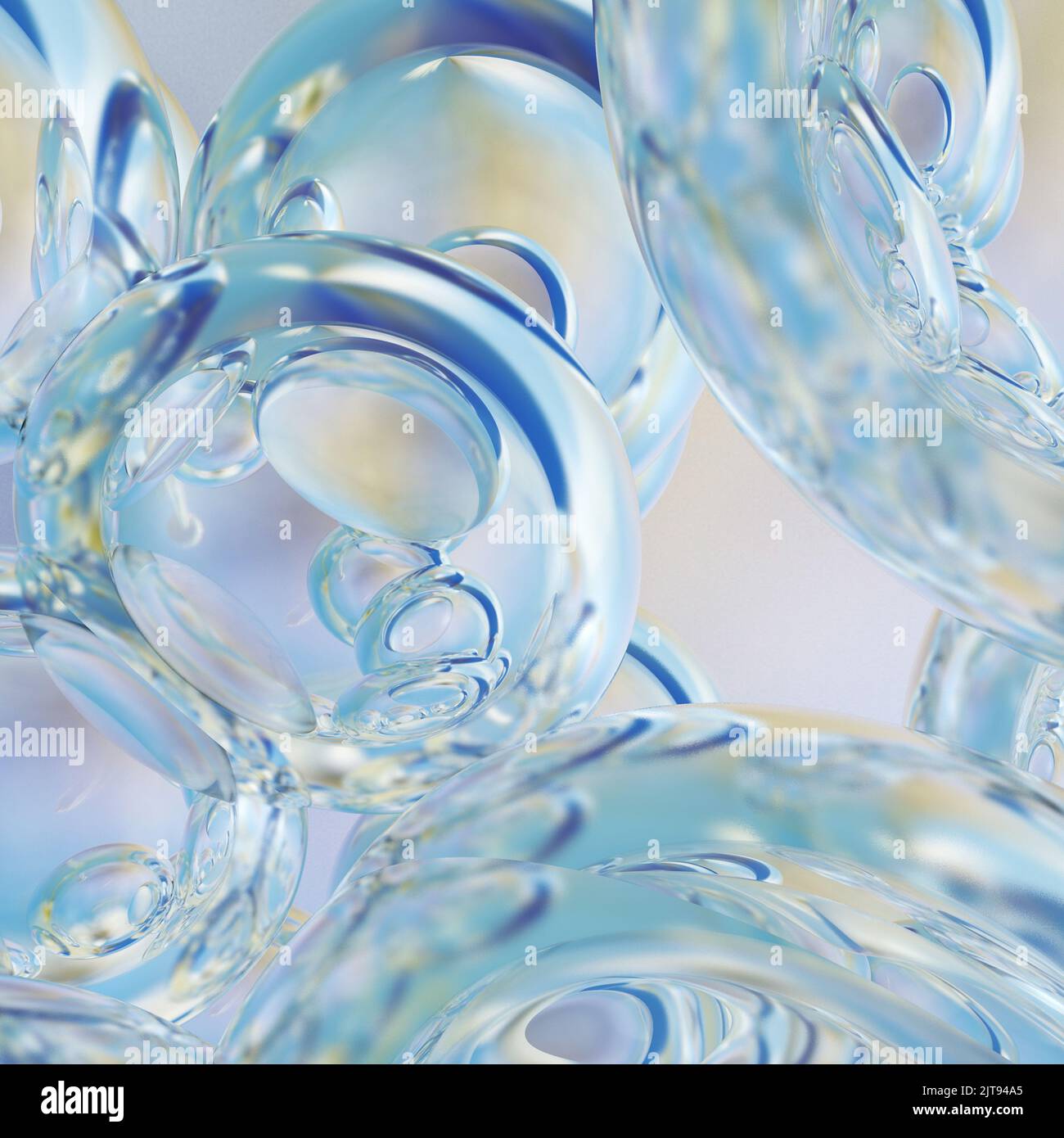 The levitating water drops. Background of beautiful water drops. 3D ...