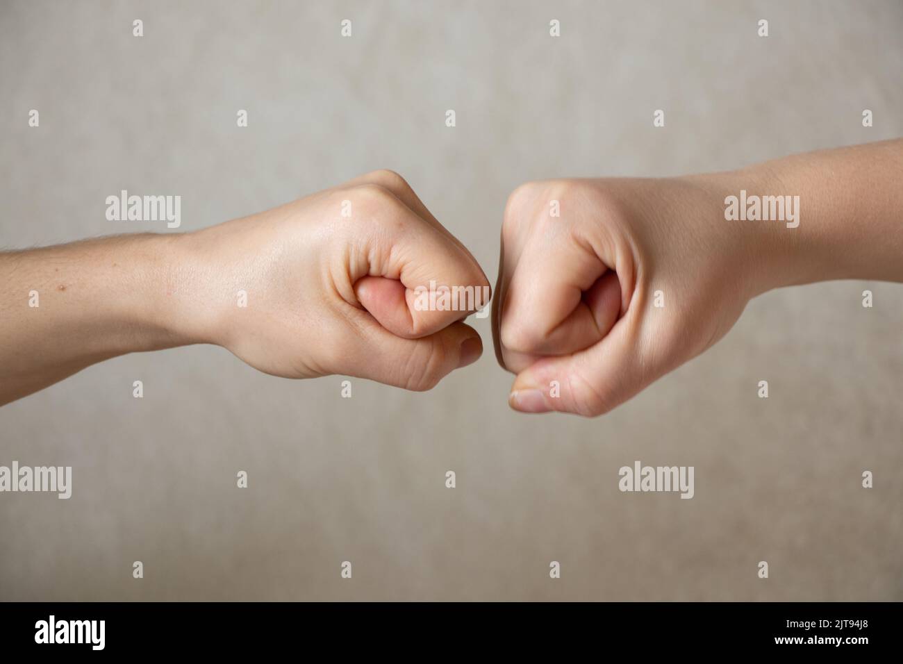 two fists on an isolated background, strength and power, fight and war ...