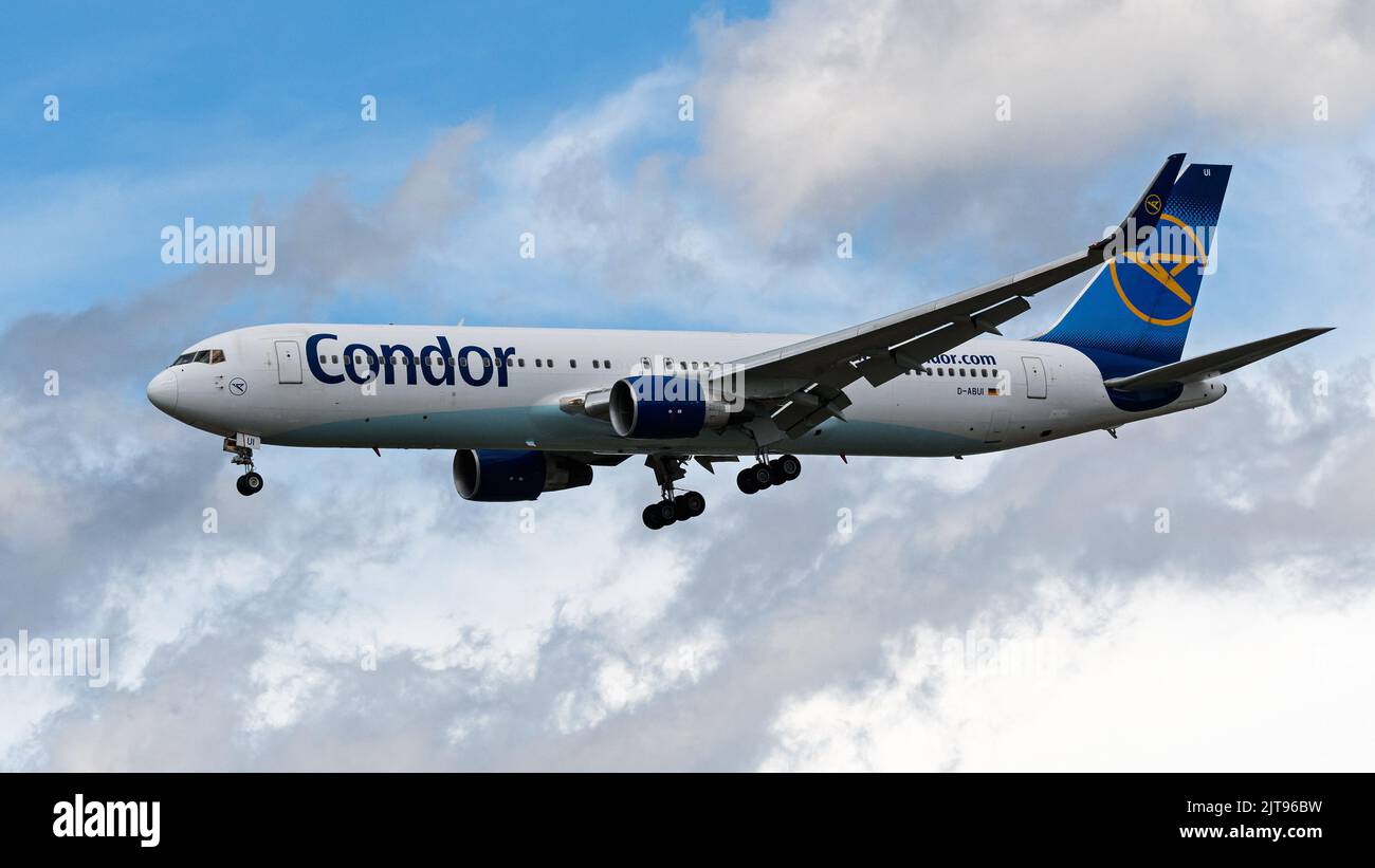 Richmond, British Columbia, Canada. 27th Aug, 2022. A Condor Boeing 767 ...