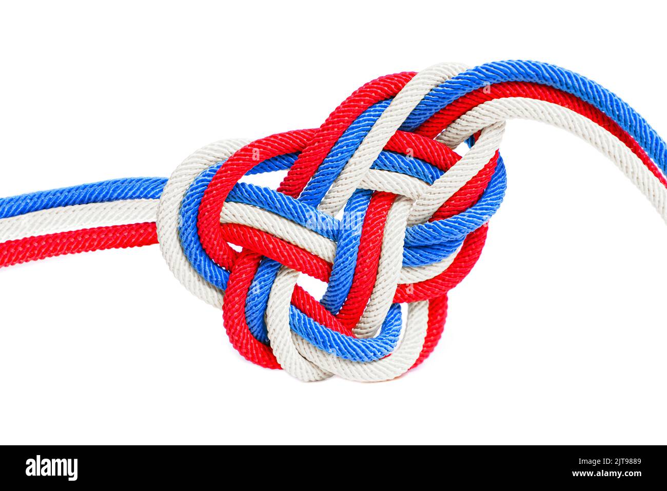 Heart shaped celtic knot made from braided cords painted the colors of ...