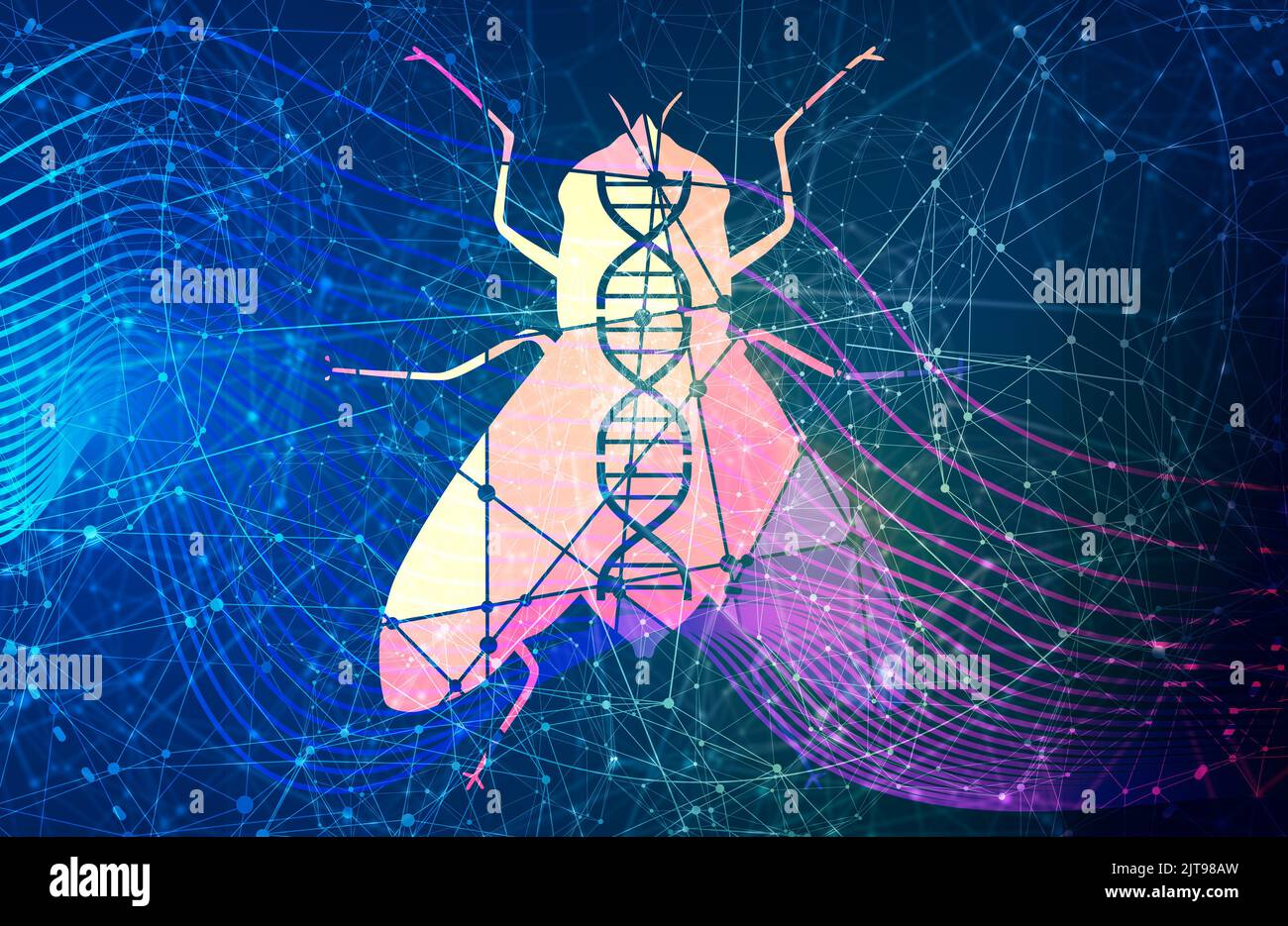 Biochemistry concept. DNA sign. Medical research background Stock Photo ...