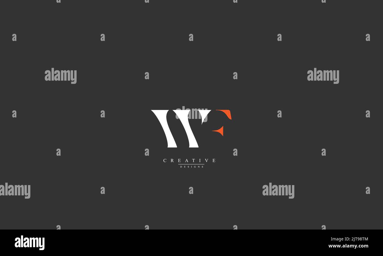 Alphabet letters Initials Monogram logo WF F W WF Stock Vector Image ...