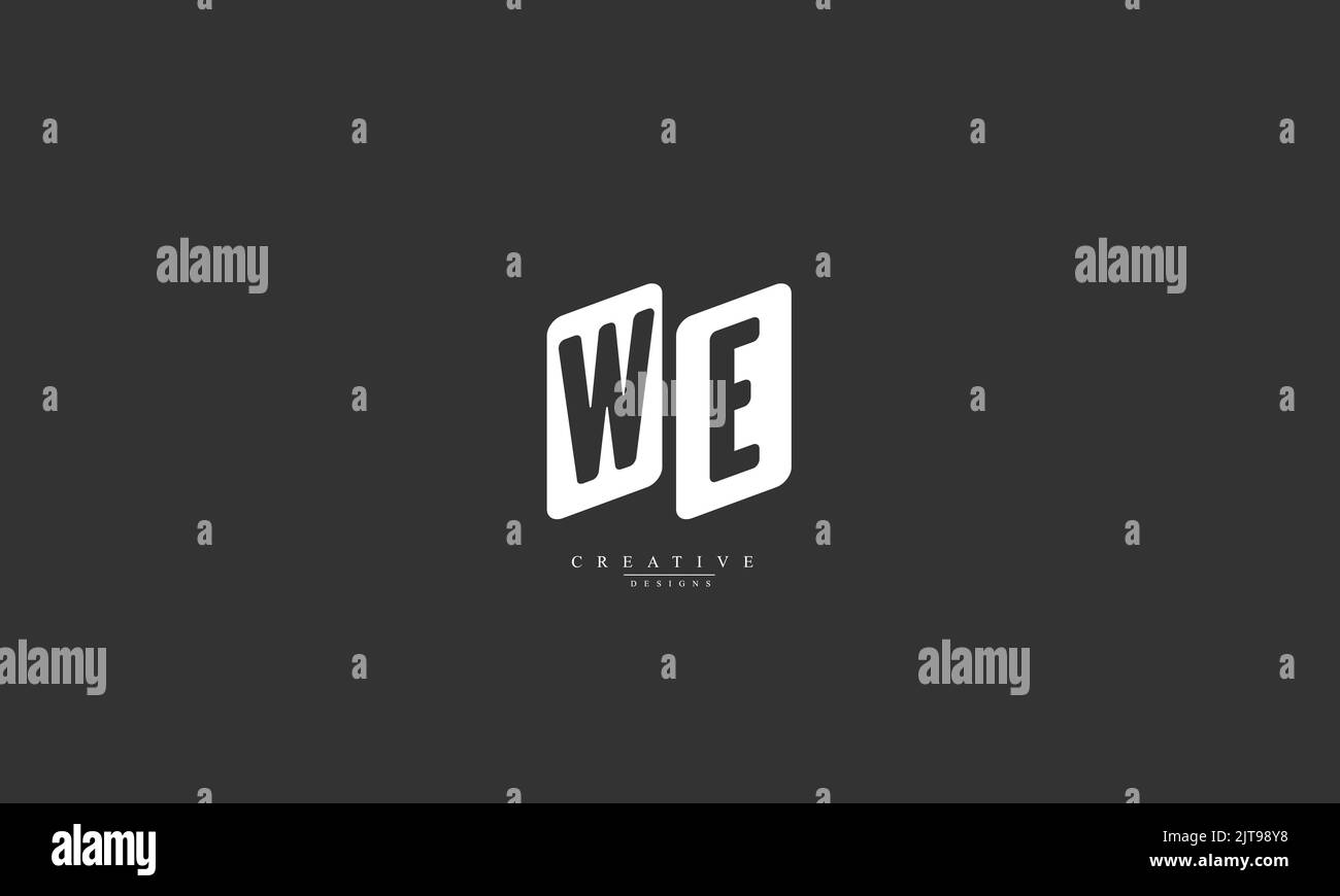 Alphabet letters Initials Monogram logo WE EW W E Stock Vector Image ...