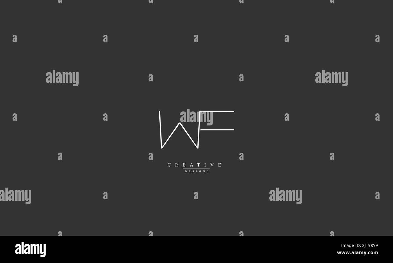 Alphabet letters Initials Monogram logo WF F W WF Stock Vector Image & Art - Alamy