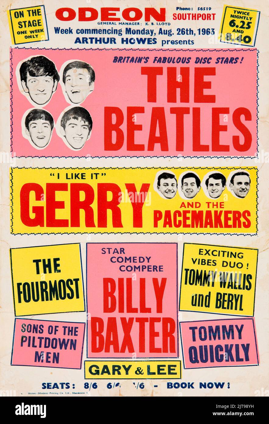 The Beatles Southport Odeon Concert Poster (UK, 1963) also inlcuded ...