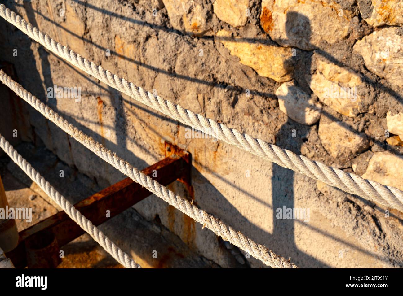 Handrail rope hi-res stock photography and images - Alamy