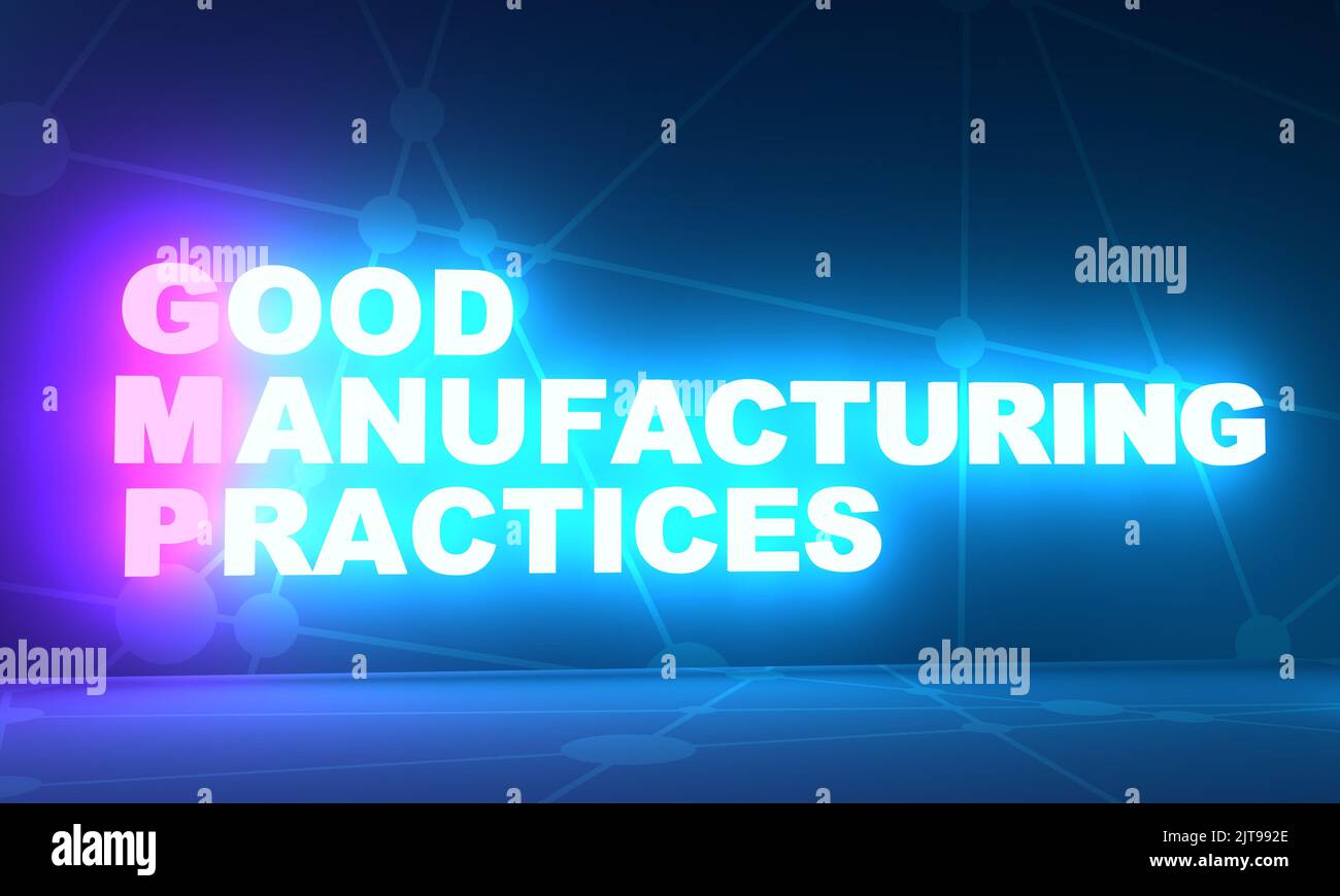 GMP - Good Manufacturing Practices acronym. Business concept background ...