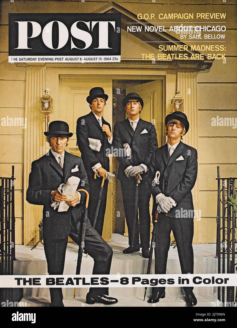Uncut Set of Beatles "Saturday Evening Post" Newsstand Posters, 1964 ...