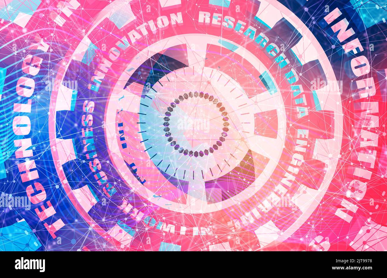 Technology relative words on the mechanism of gears. Concept in ...