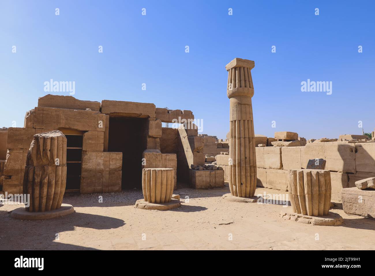 Luxor, Egypt - November 11, 2020: Ancient Massive Columns of Karnak ...