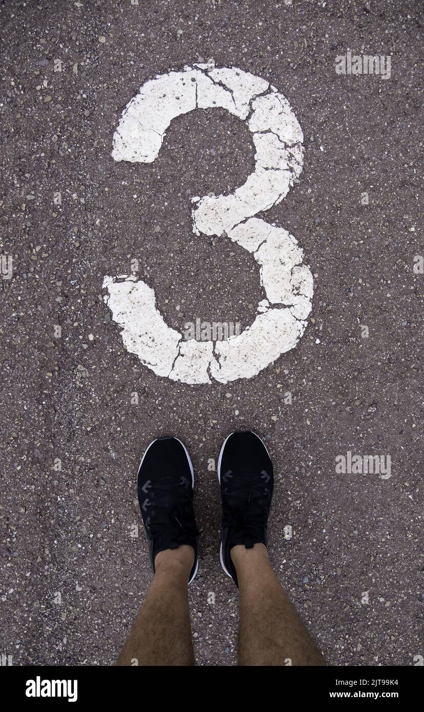 Running track number three hi-res stock photography and images - Alamy