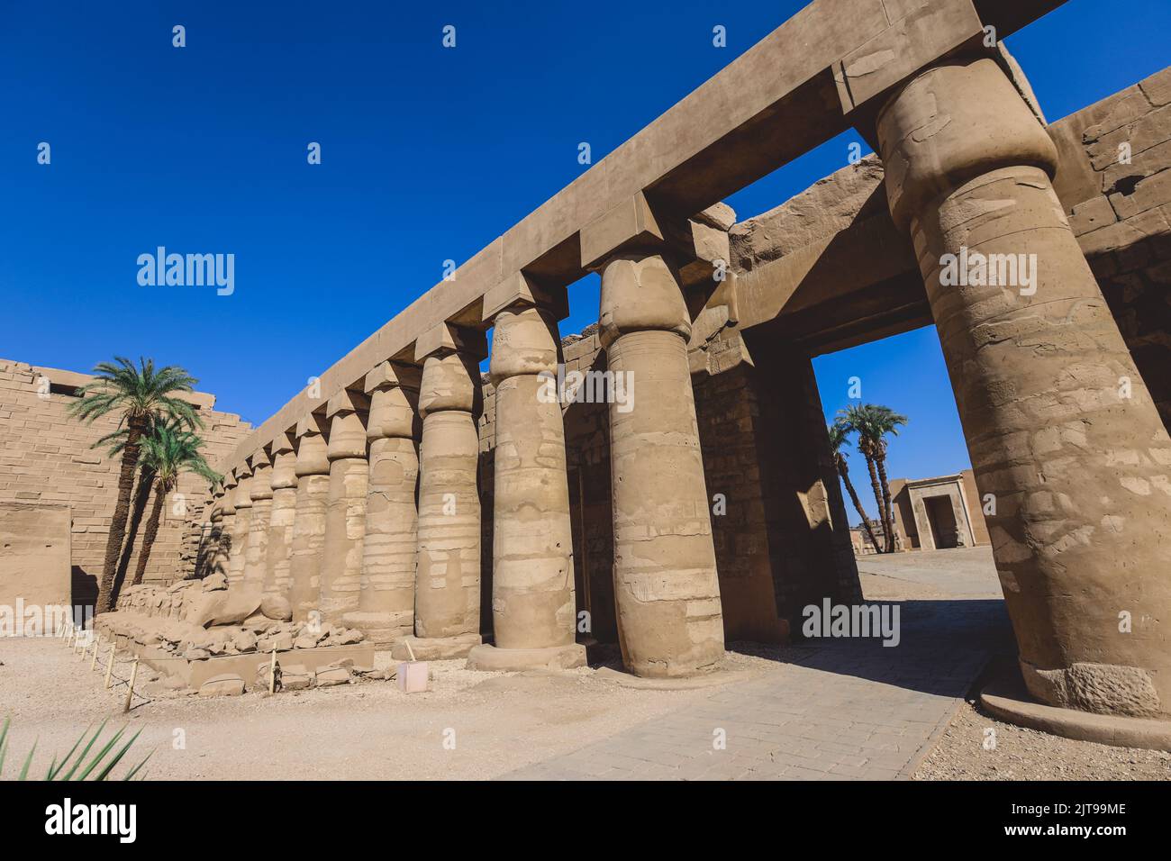 Luxor, Egypt - November 11, 2020: Ancient Massive Columns of Karnak ...
