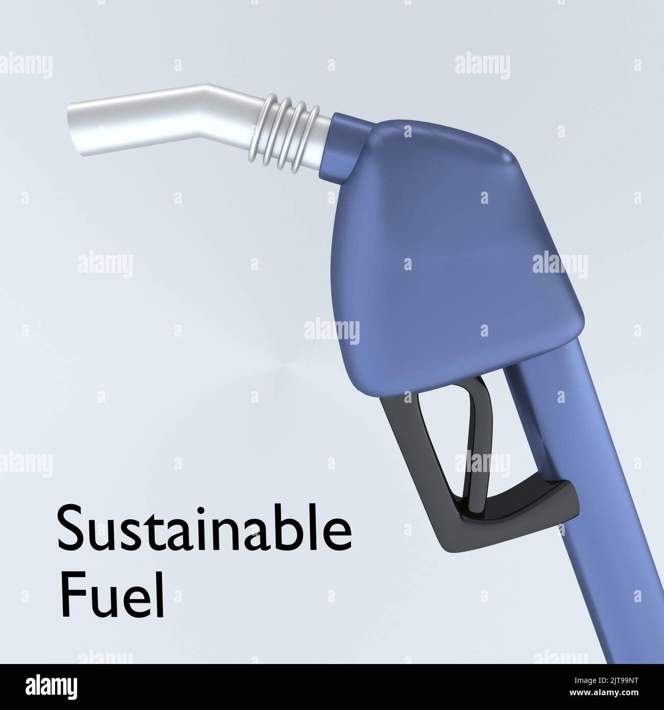 3D illustration of a refueling handle with the script Sustainable Fue ...