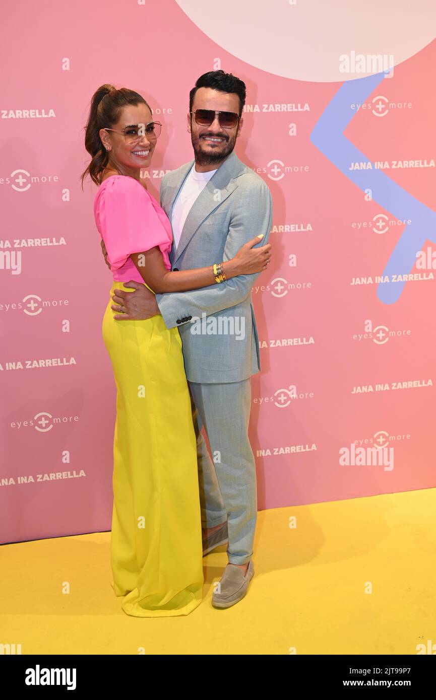 Cologne, Germany. 25th Aug, 2022. Jana Ina Zarrella and her husband ...