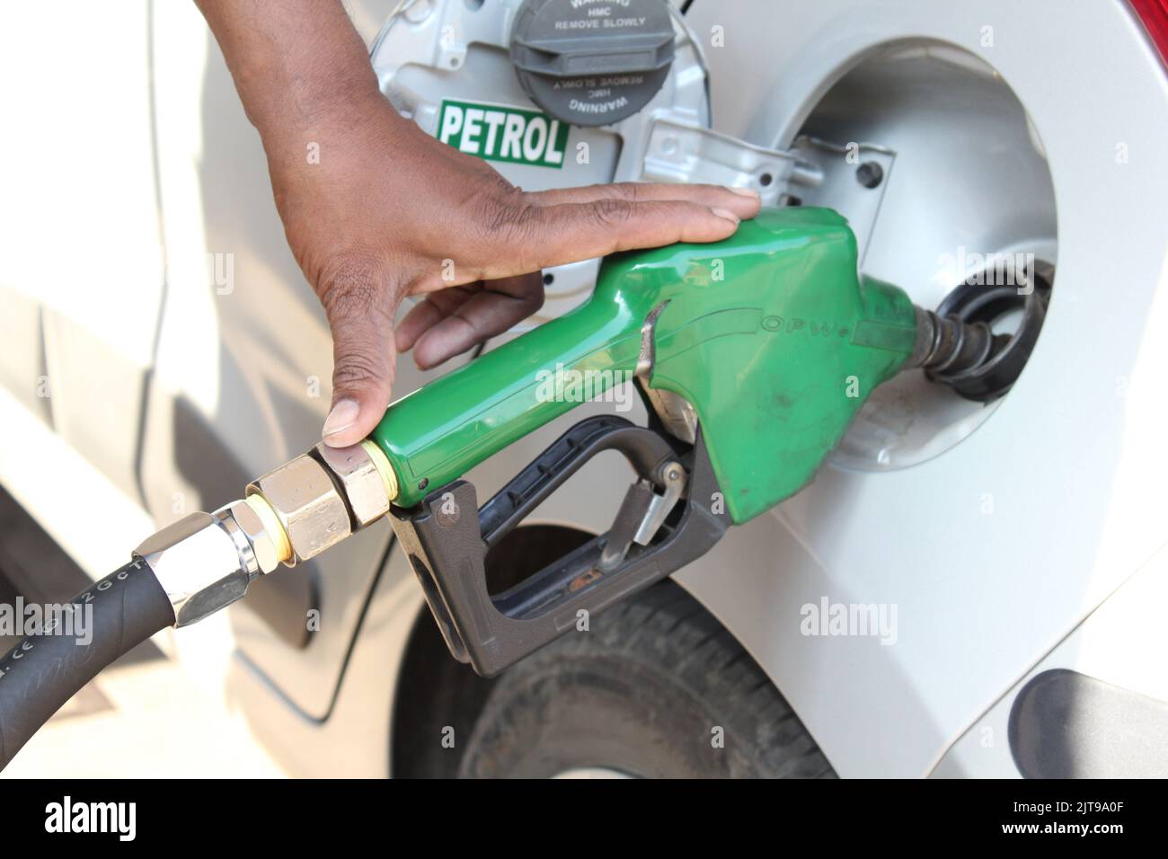 Petrol filling in India Stock Photo - Alamy