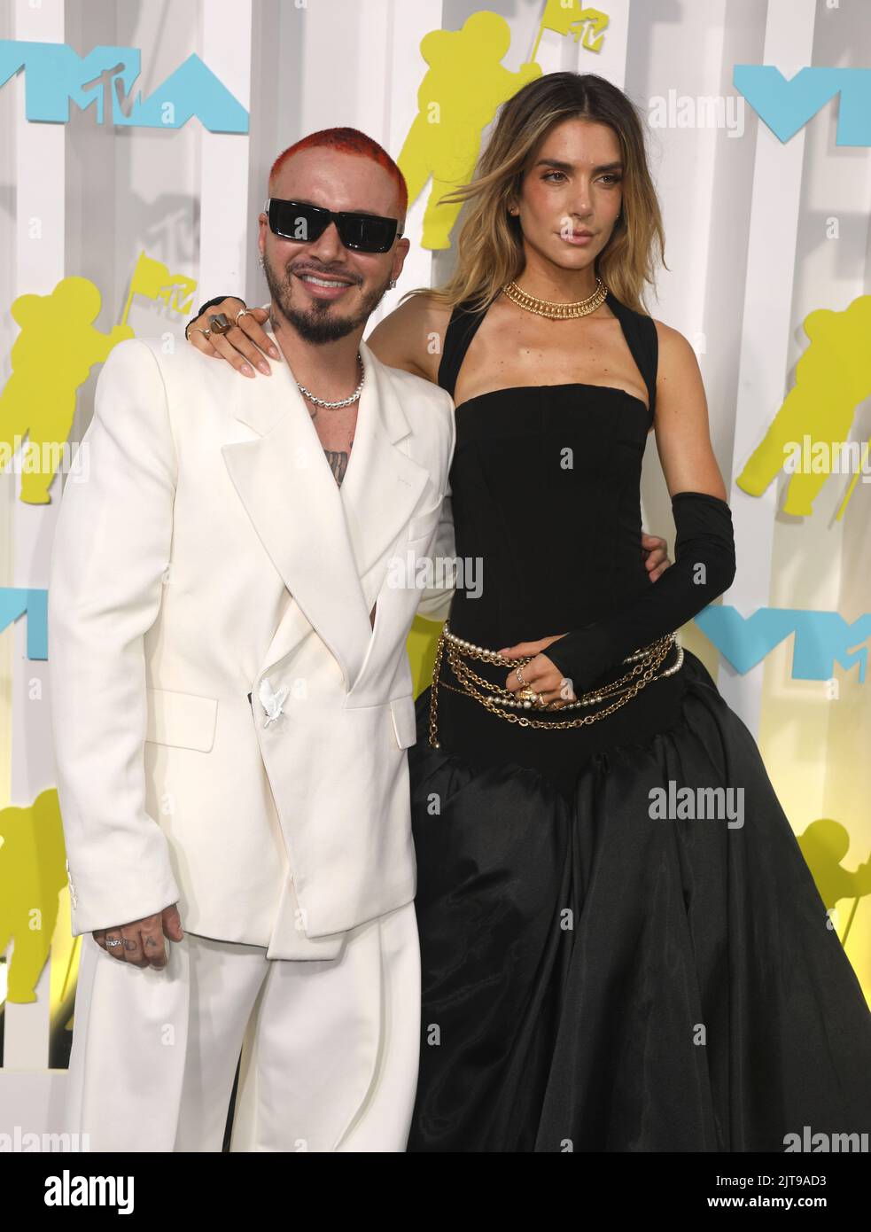 August 28, 2022, Newark, New York, USA: Singer J BALVIN and VALENTINA ...