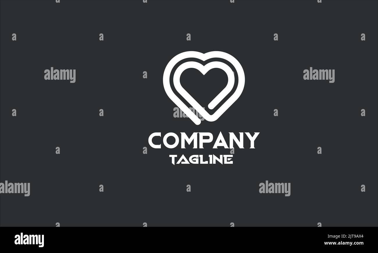 Heart logo Stock Vector Images - Alamy