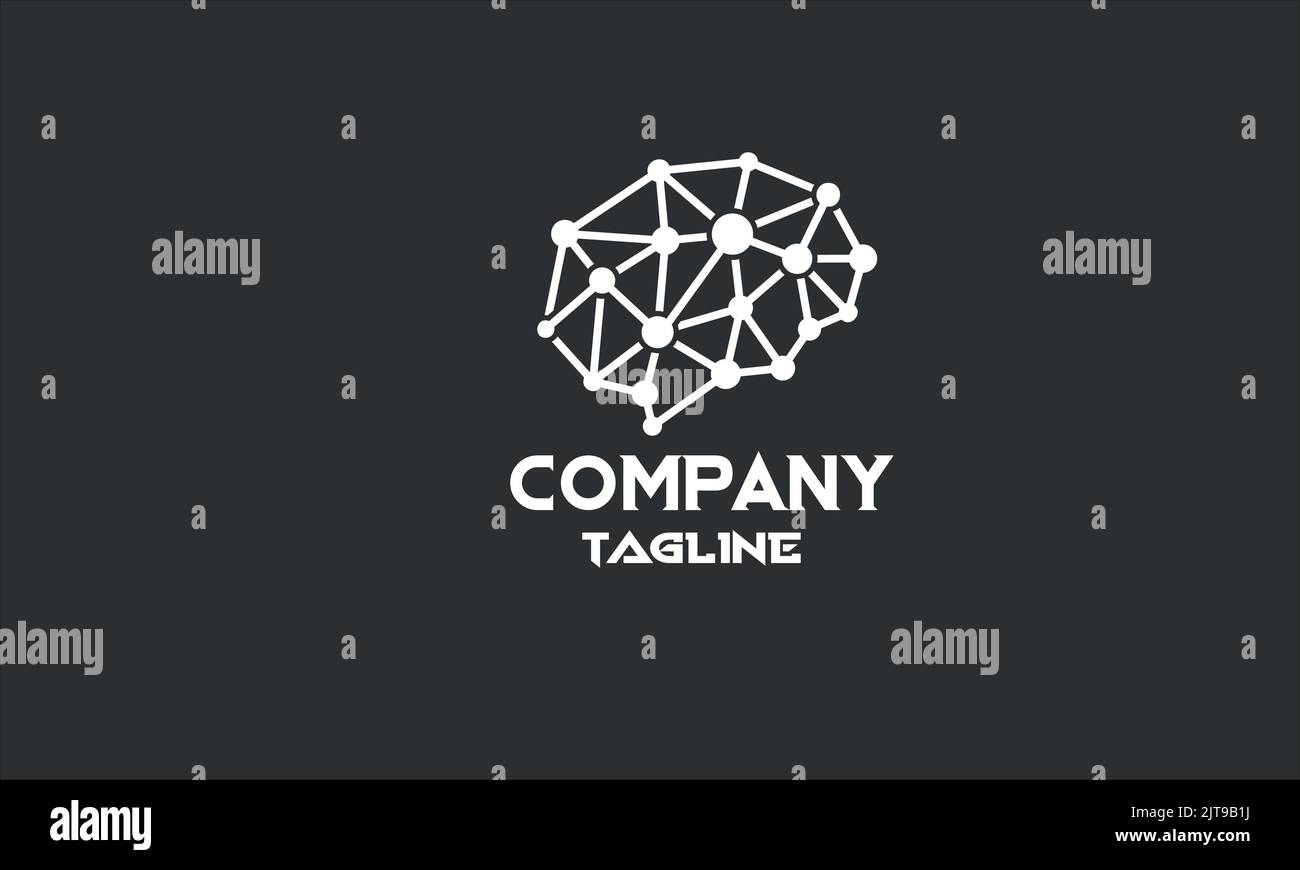 minimal brain statistics logo template Stock Vector Image & Art - Alamy