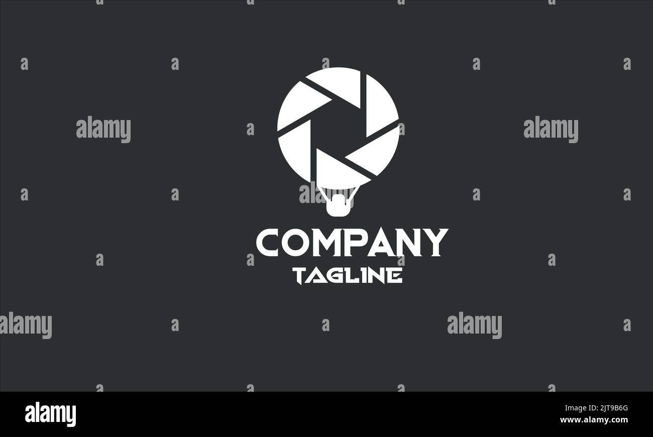 minimal digital adventure photography logo template Stock Vector Image ...