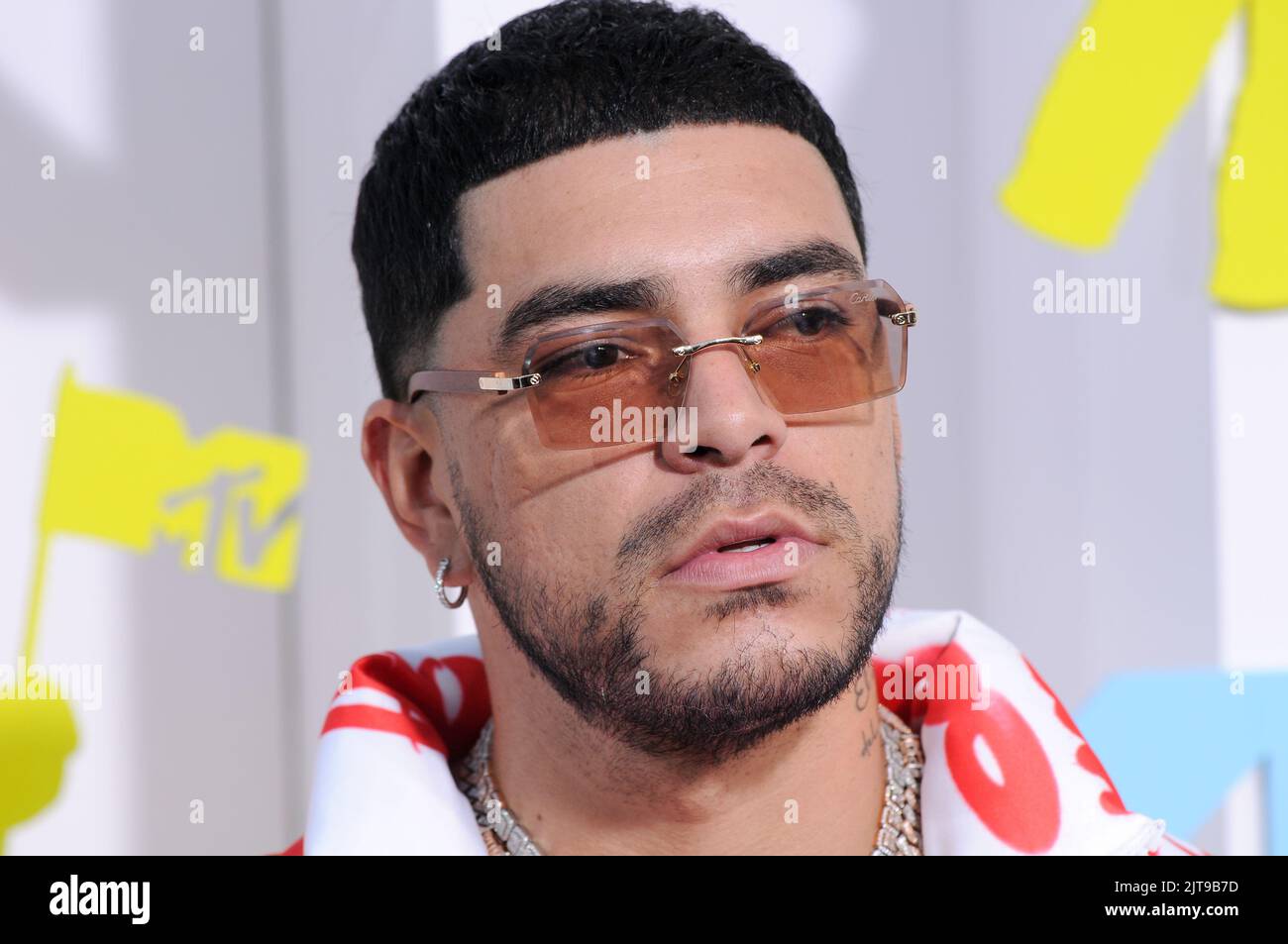 Ryan Castro walking on the black carpet at the 2022 MTV Video Music ...