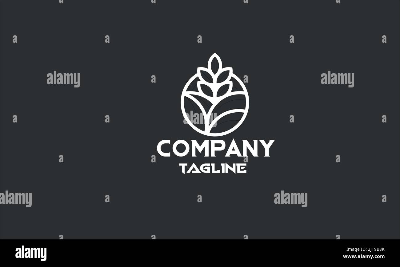 minimal harvest logo template Stock Vector Image & Art - Alamy