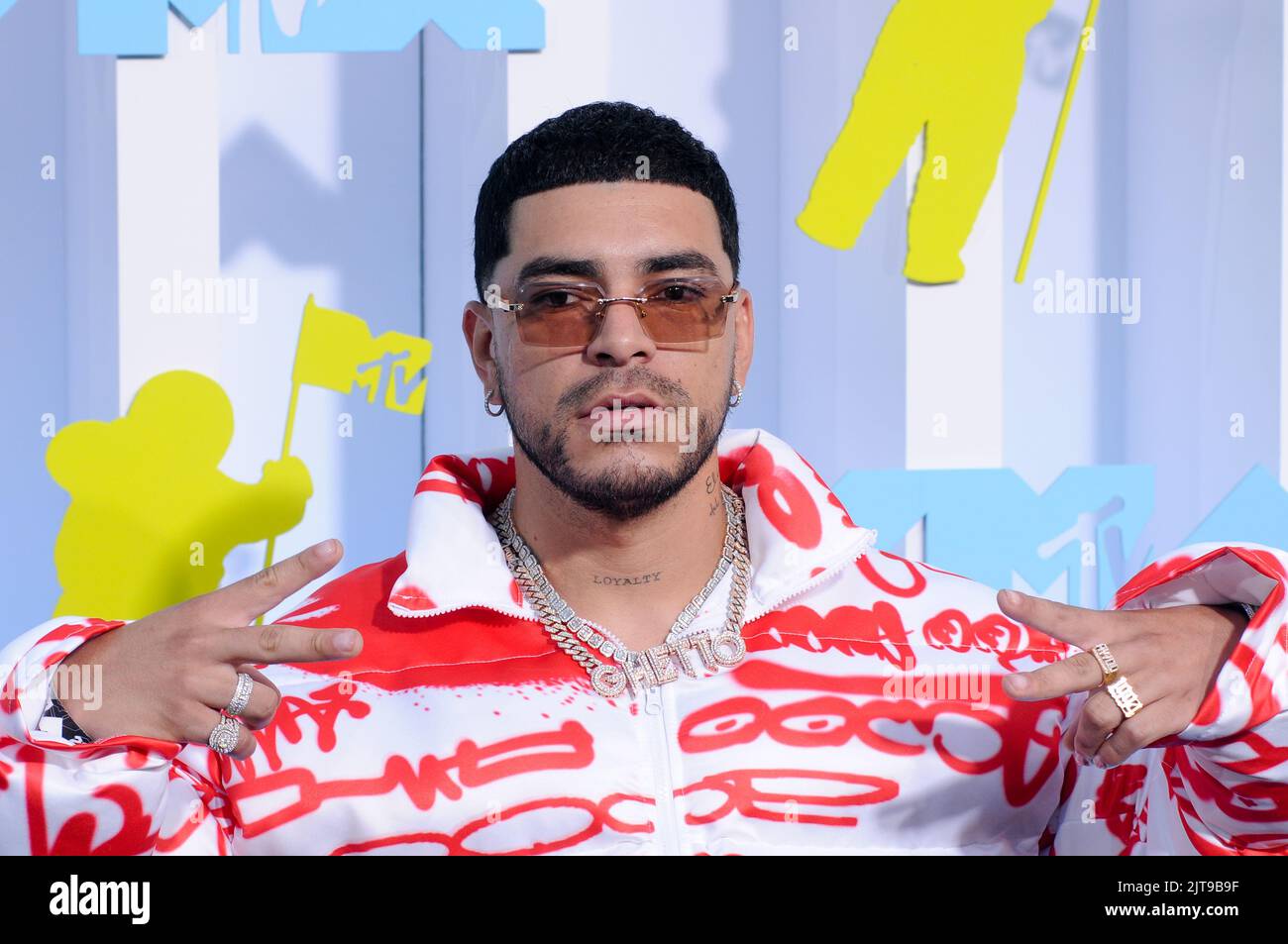 Ryan Castro walking on the black carpet at the 2022 MTV Video Music ...