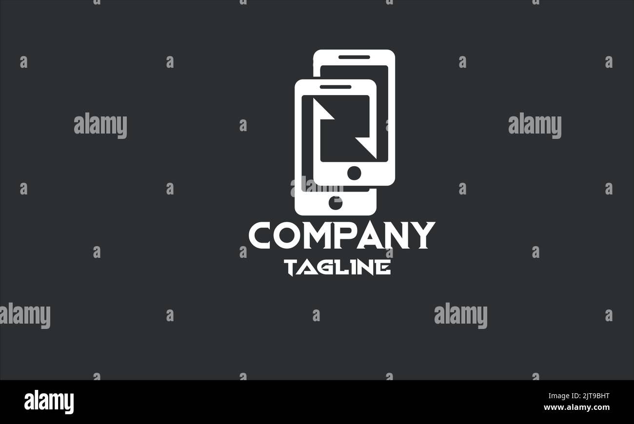 minimal mobile sync logo template Stock Vector Image & Art - Alamy