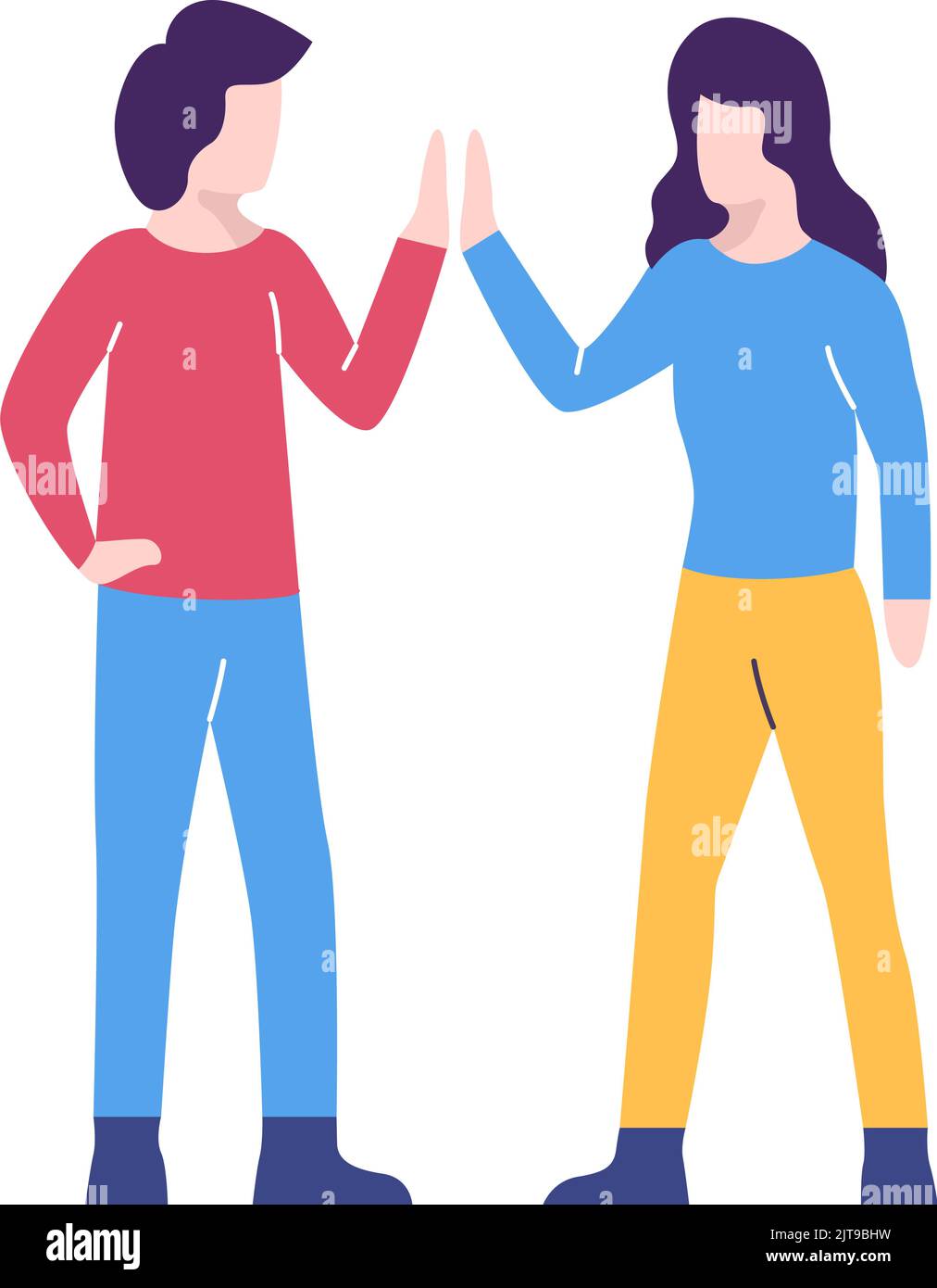 Group High Five Clip Art