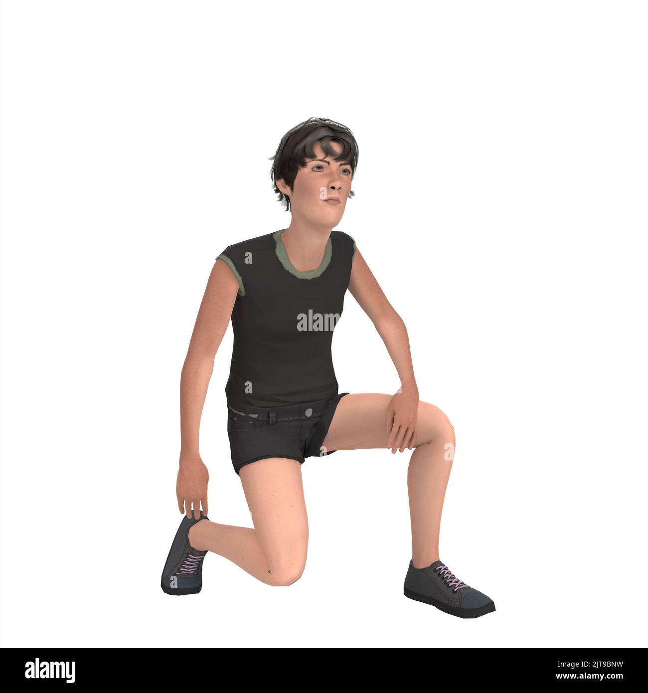 Young boy 3d modelling Stock Photo - Alamy